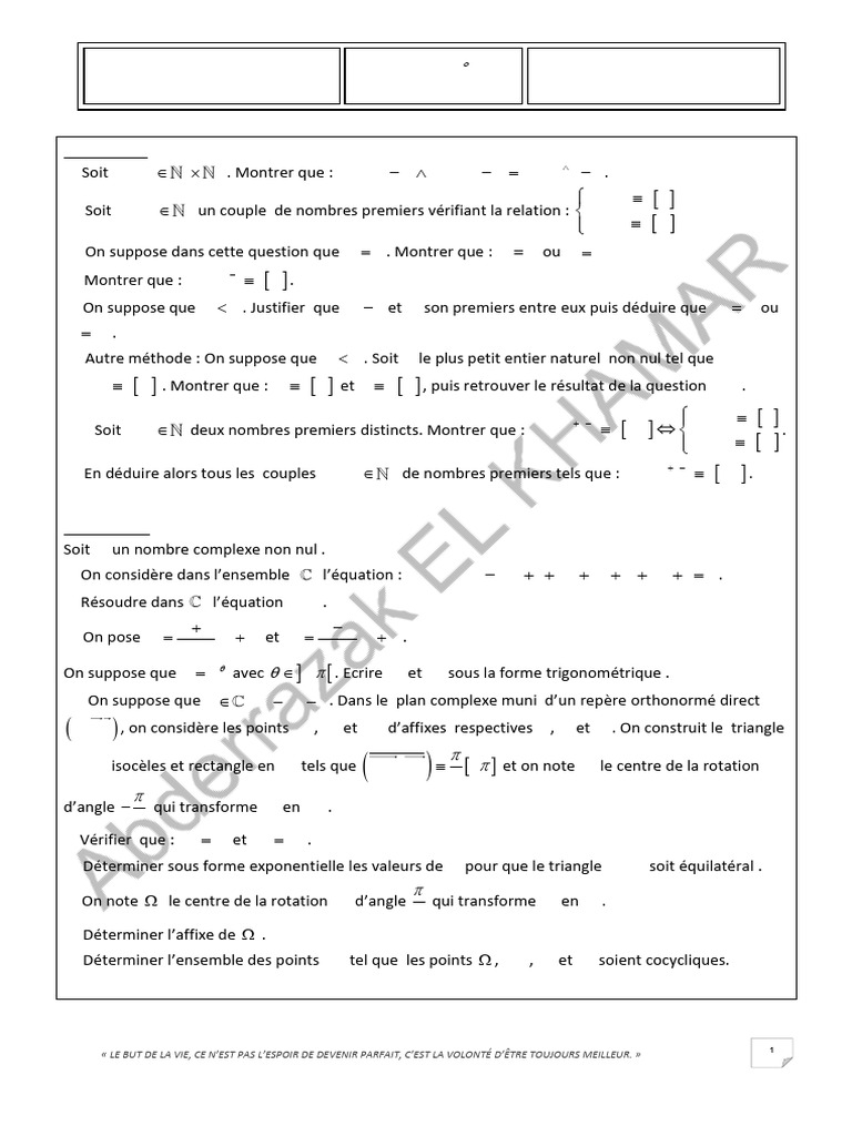 BAC BLAN SM N2 - 2023-2024 (Arith 2024) - Watermark | PDF