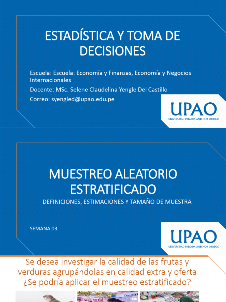s3 PPT Muestreo Aleatorio Estratificado | PDF