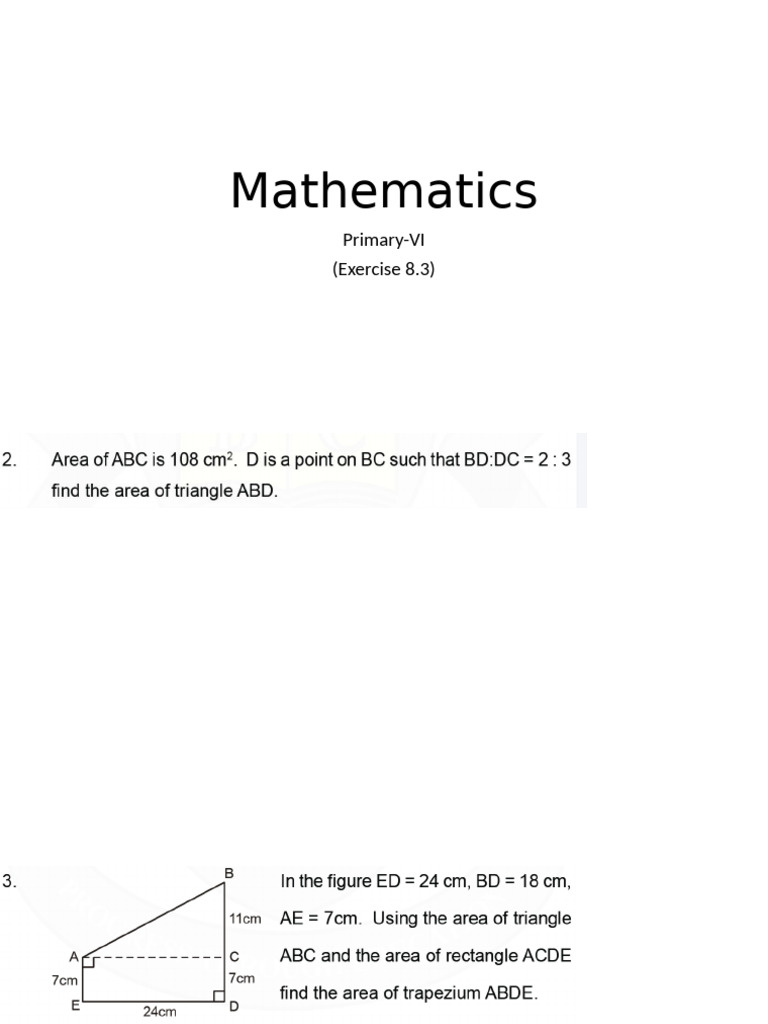 Mathematics - Unit-8 (Ex. 8.3) | PDF