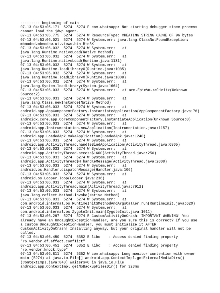 Logcat | PDF