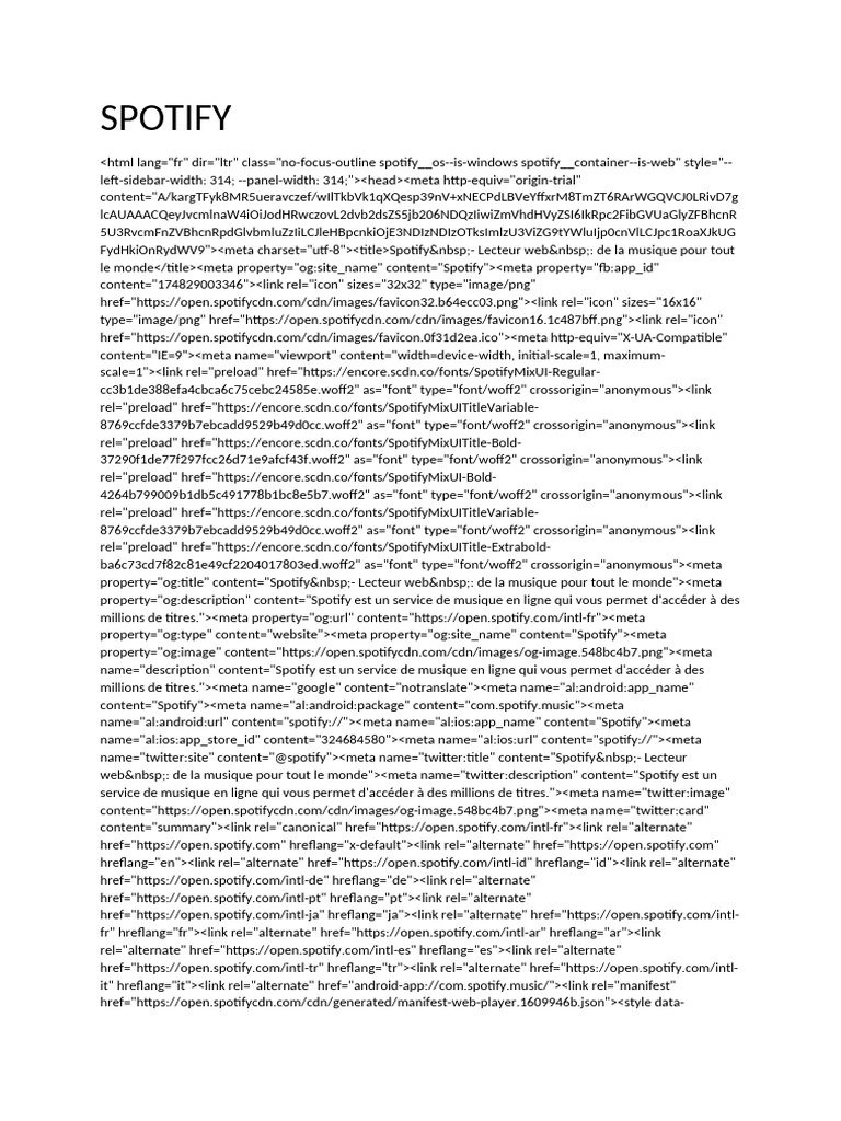 SPOTIFY | PDF