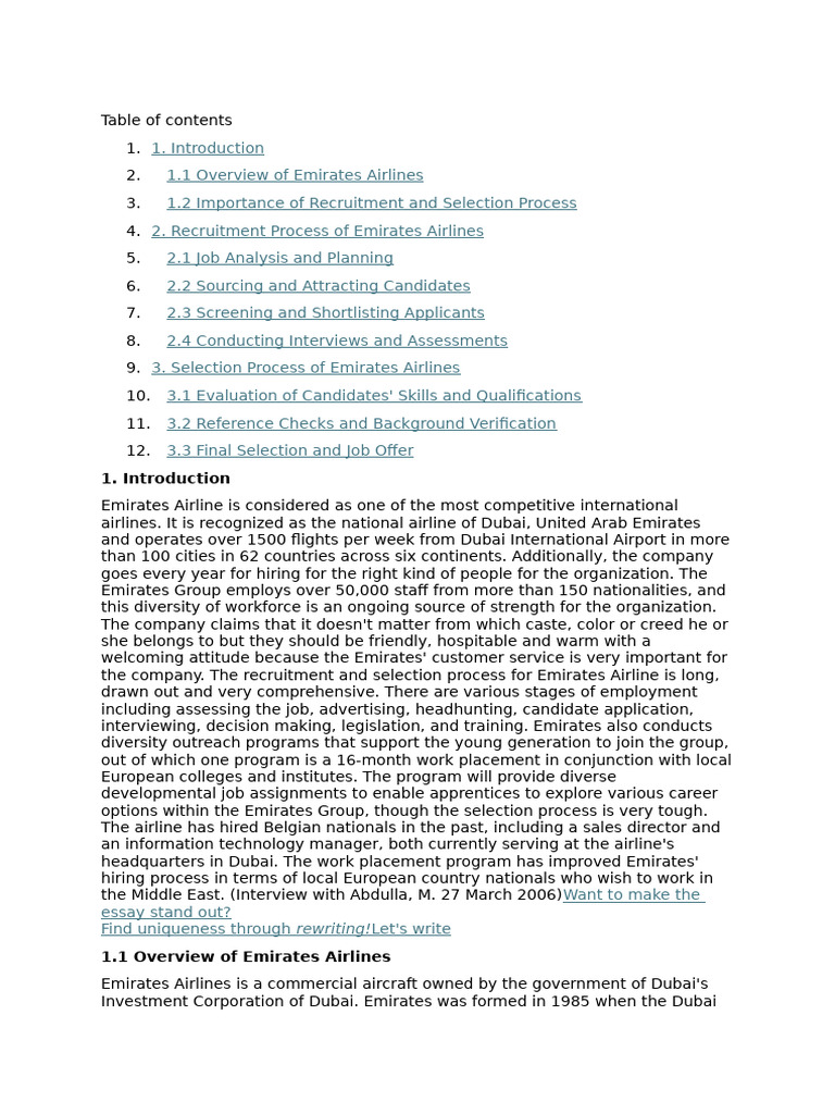 recruitment process_emirates | PDF