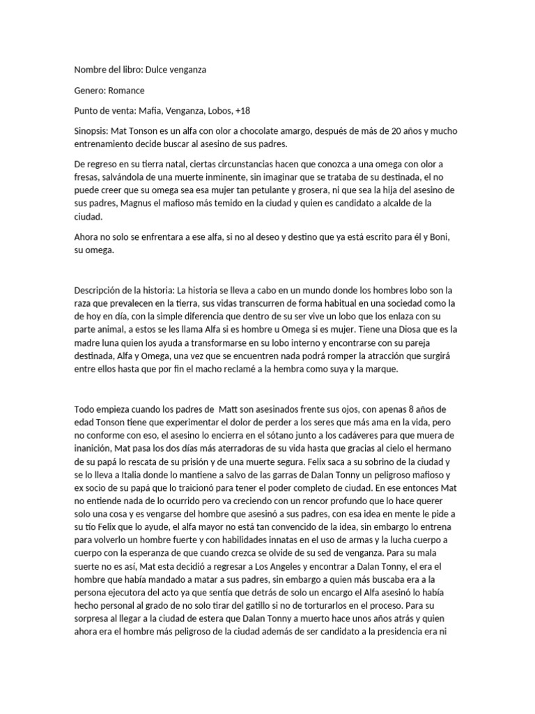 Dulce Venganza. | PDF