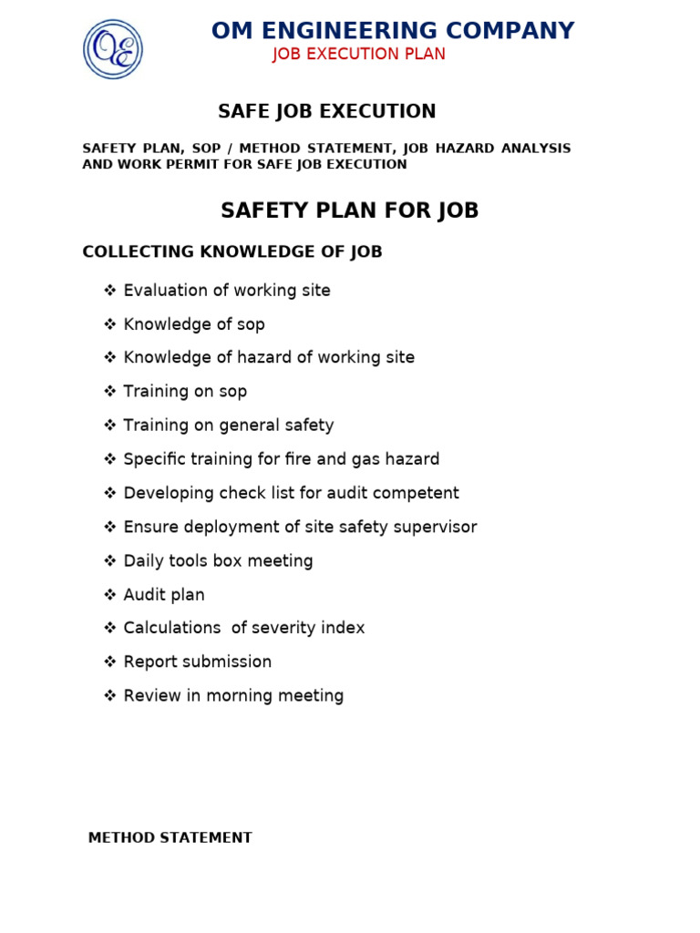 Oec Job Execution Plan | PDF