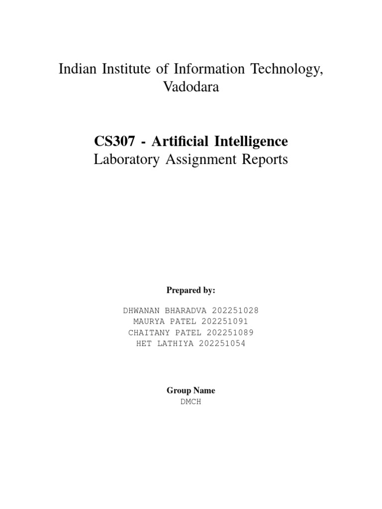 Ai Lab Report Midsem | PDF