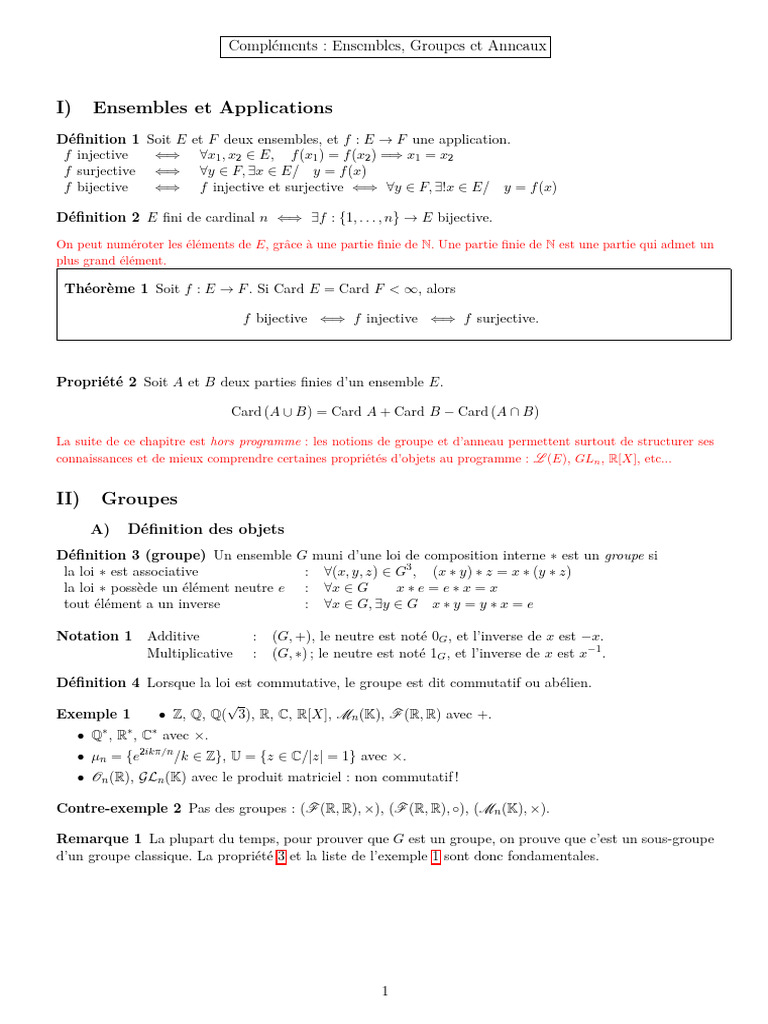 Chap It Re Ensembles Groupes Anne Aux | PDF