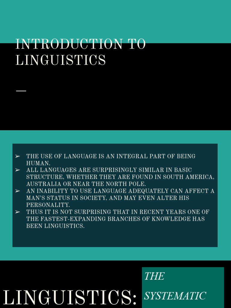 Language and Linguistics | PDF