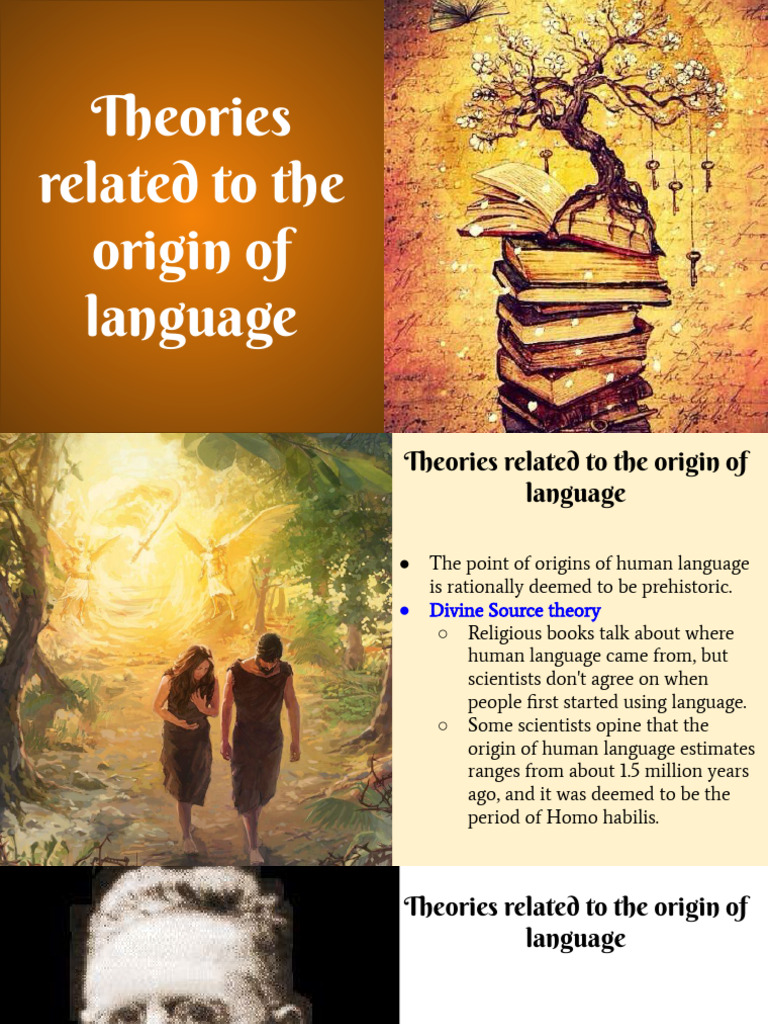 Origin of Language - Theories | PDF