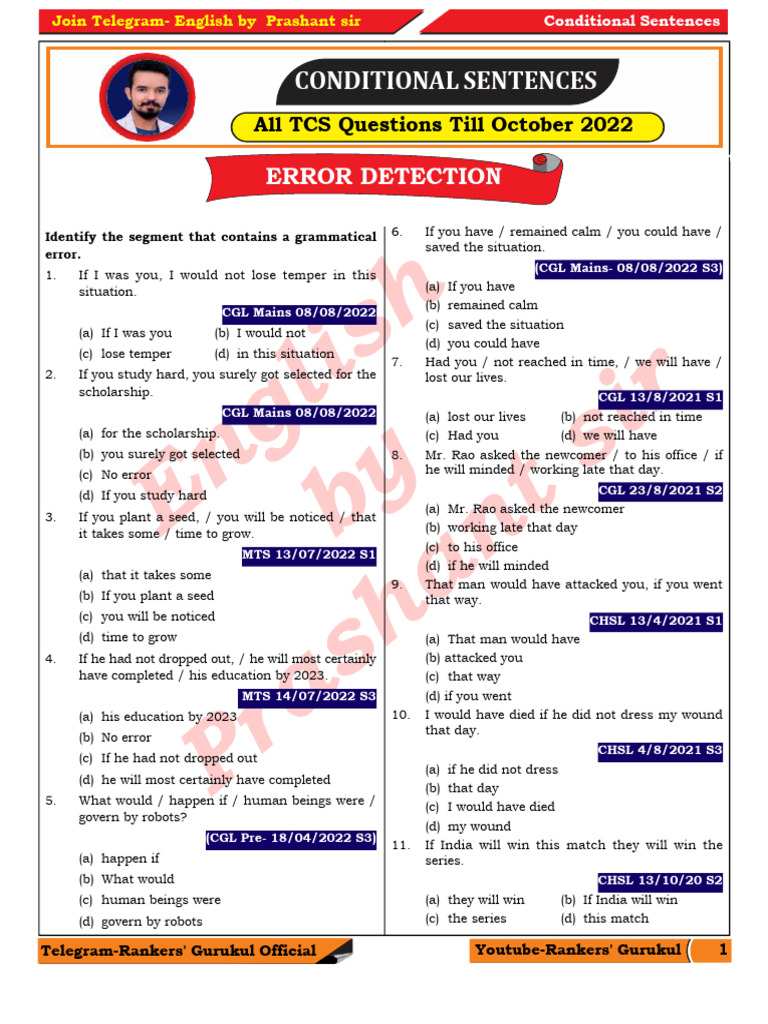 GL Is H by PR As Ha NT S Ir: Conditional Sentences | PDF