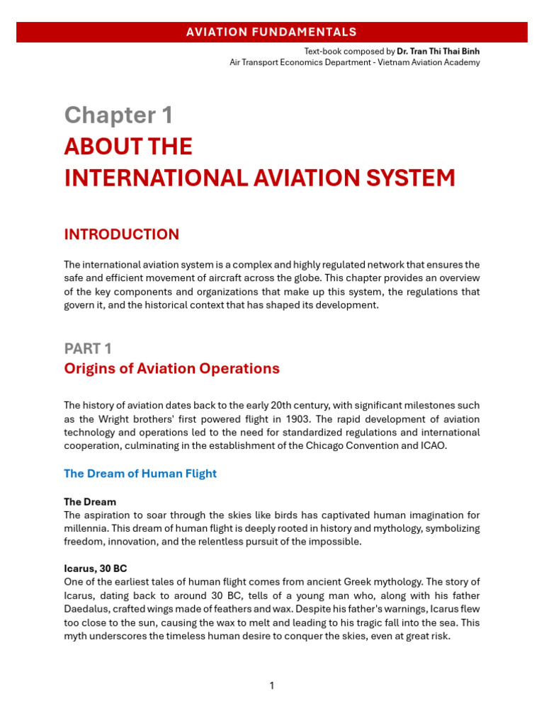 Aviation fundamentals_Textbook_Chapter 1 | PDF