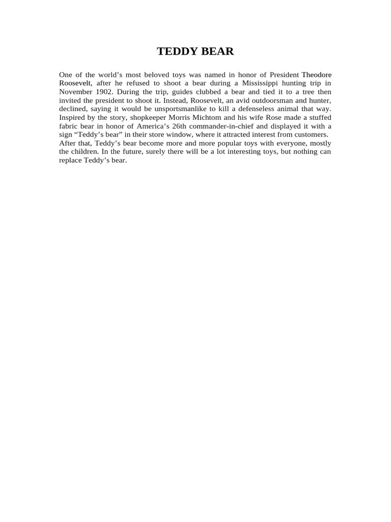 Teddy Bear | PDF
