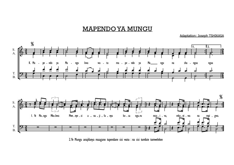 Mapendo Ya Mungu | PDF