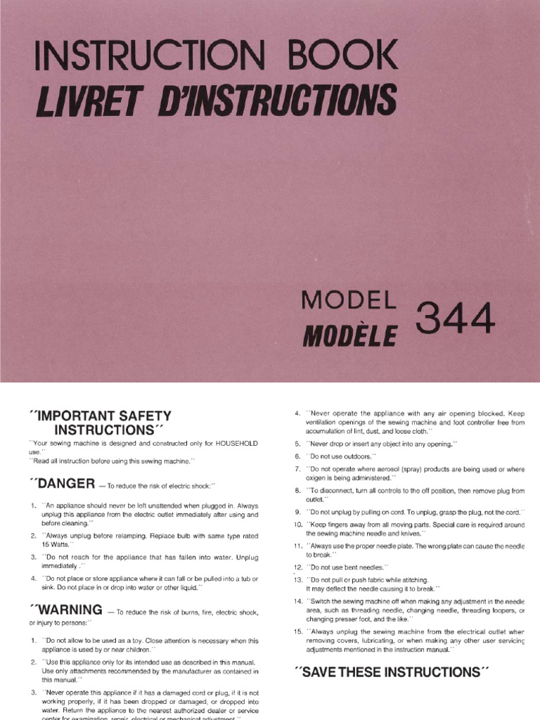 Janome 344 Manual | PDF