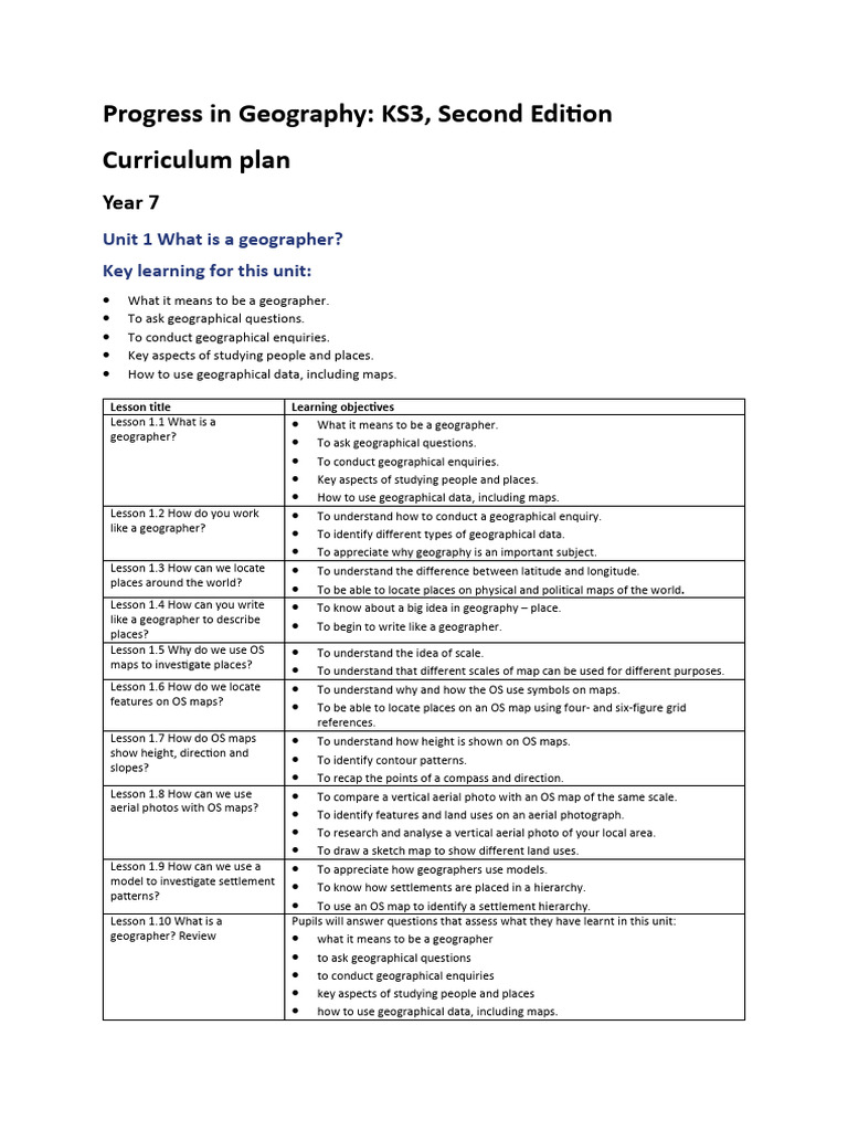 Geography Curriculum Overview KS3 | PDF | Plate Tectonics | Travel
