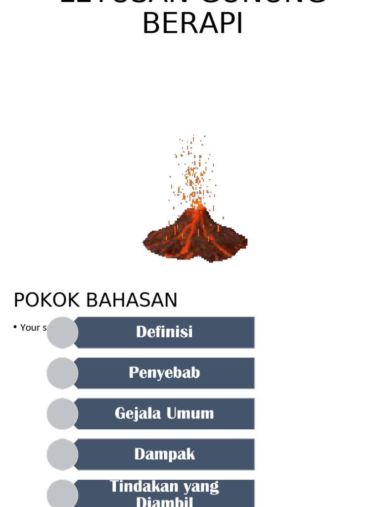 Tanggap Darurat Bencana Letusan Gunung Berapi | PDF