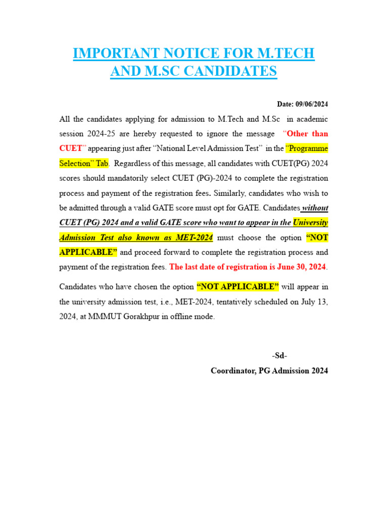 ImportantNoticeM Techm sc2024 | PDF