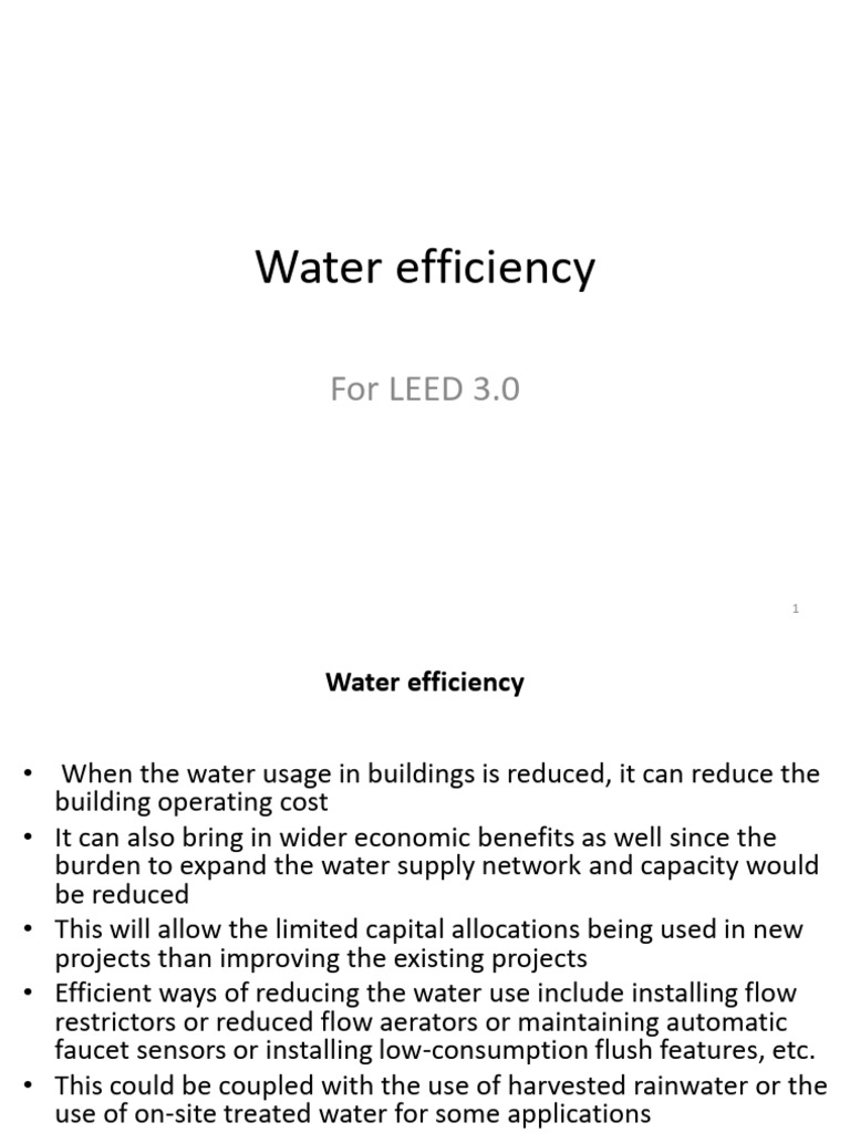 Water efficiency presentation | PDF