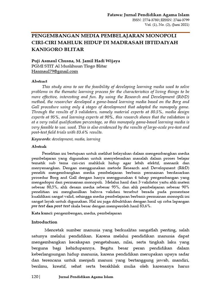 Admin,+4 +JURNAL+FATAWA+Vol+1+No+2+Hal+120-135+ (Puji+Asmaul+Chusna+dan+M +Jamil+Hadi+Wijaya) | PDF