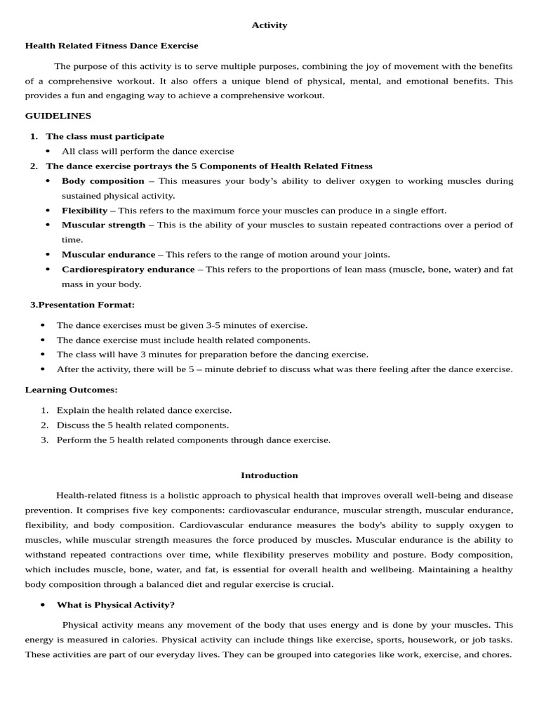 Health Related Components | PDF