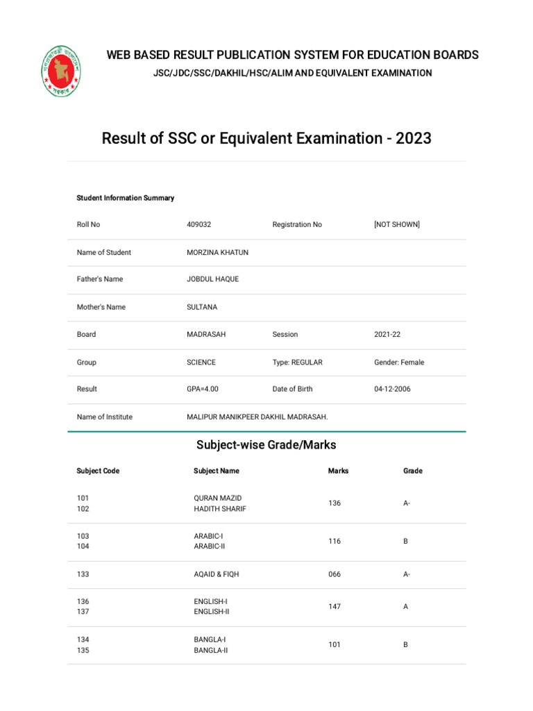 Web Based Result Publication System For Education Boards | PDF