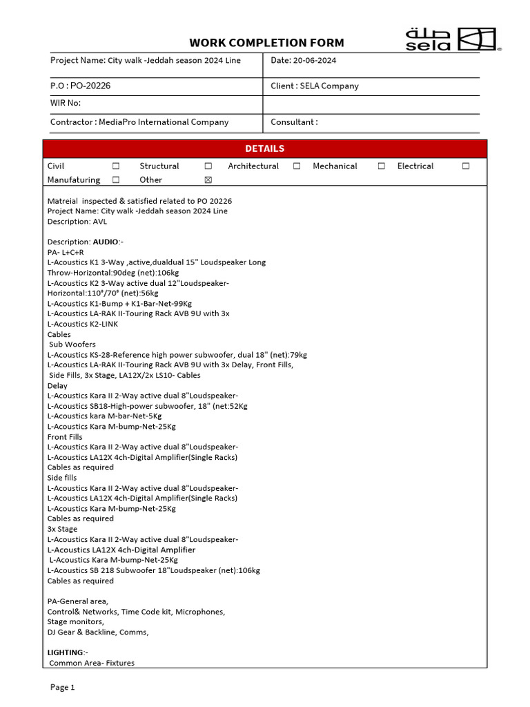 03 Work Completion 20226 | PDF