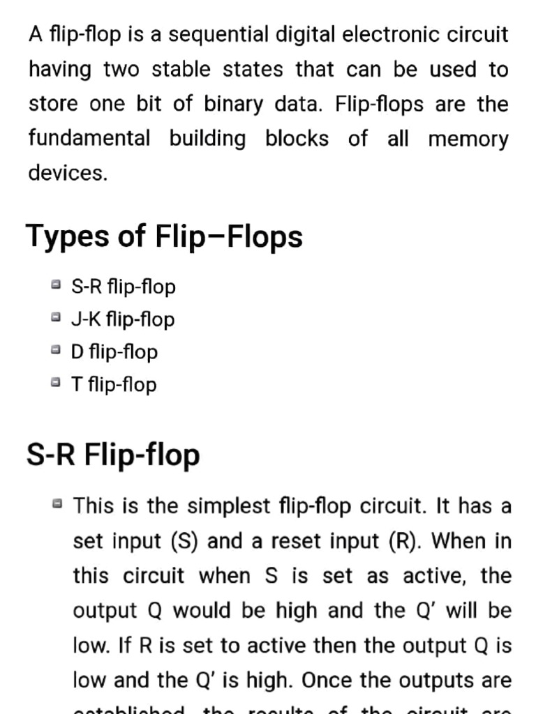 Flip Flops | PDF