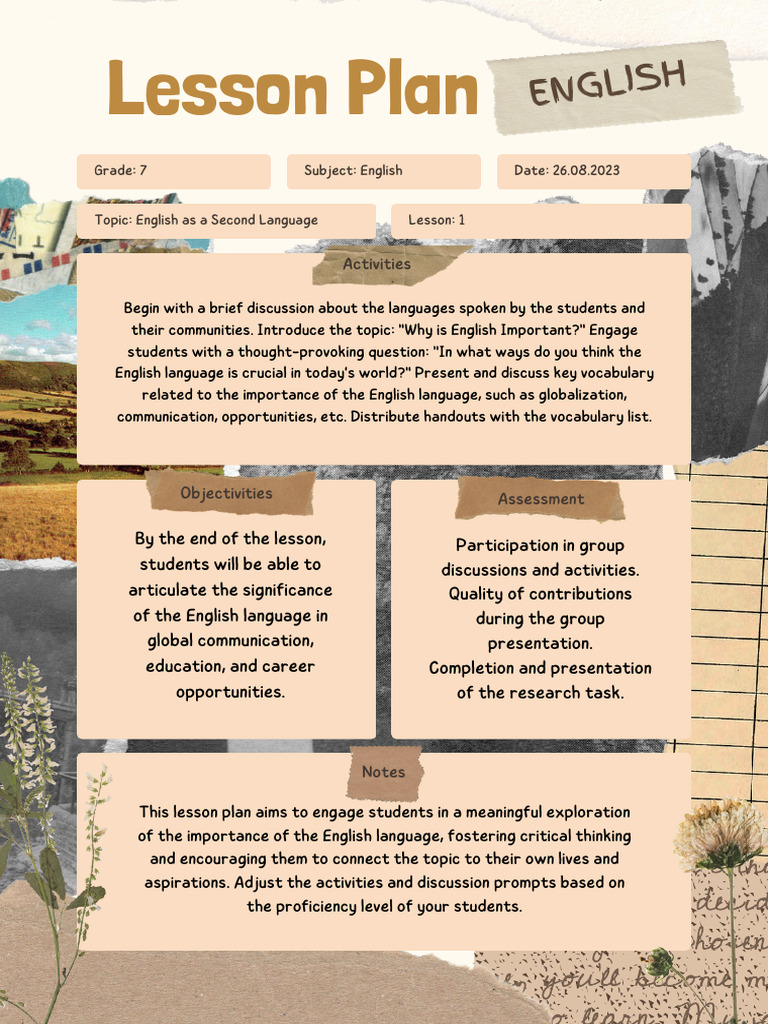 Brown Gray Vintage Art Lesson Plan | PDF
