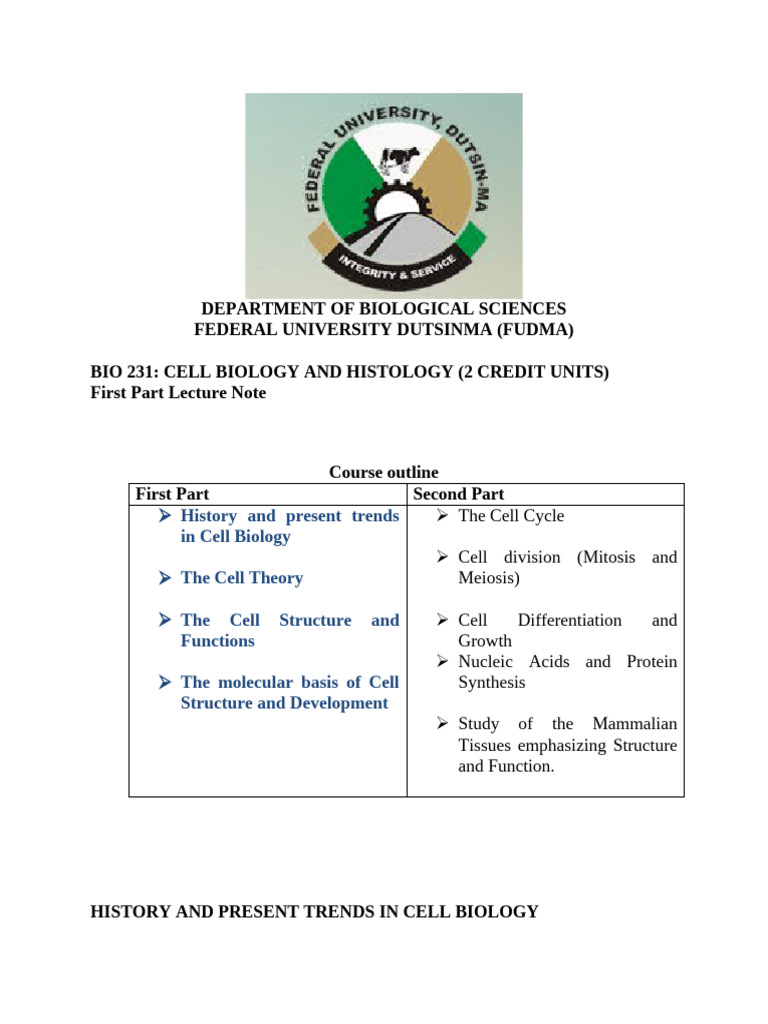 Cell Biology Hydro-1 | PDF