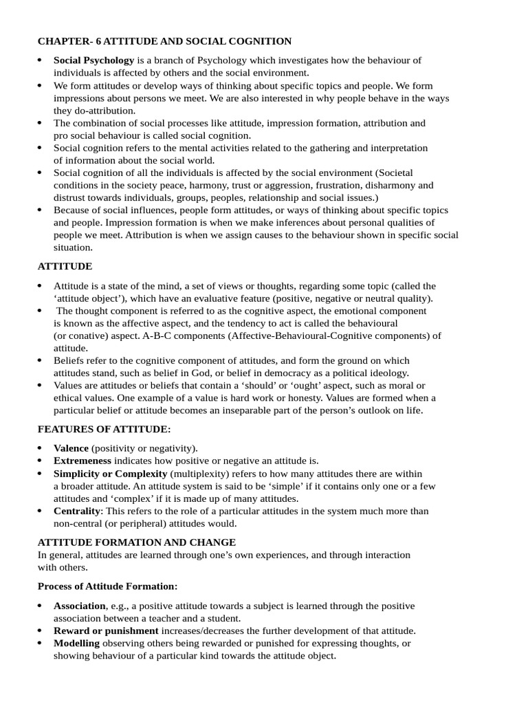 Chapter- 6 Psychology notes | PDF