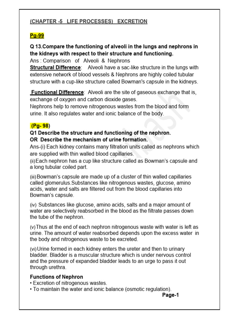 Biology Ch-5 Notes-5 | PDF