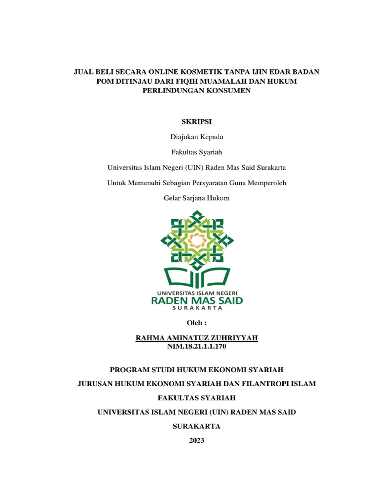 Skripsi Rahma Full Teks New | PDF