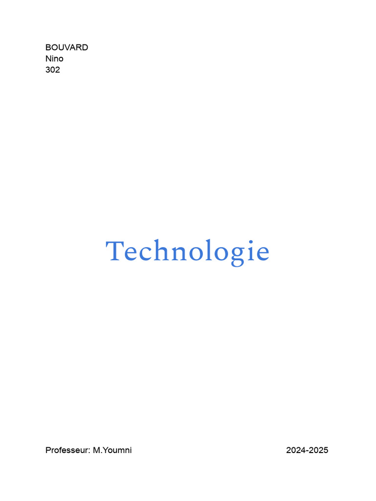 Page de Garde Techno | PDF