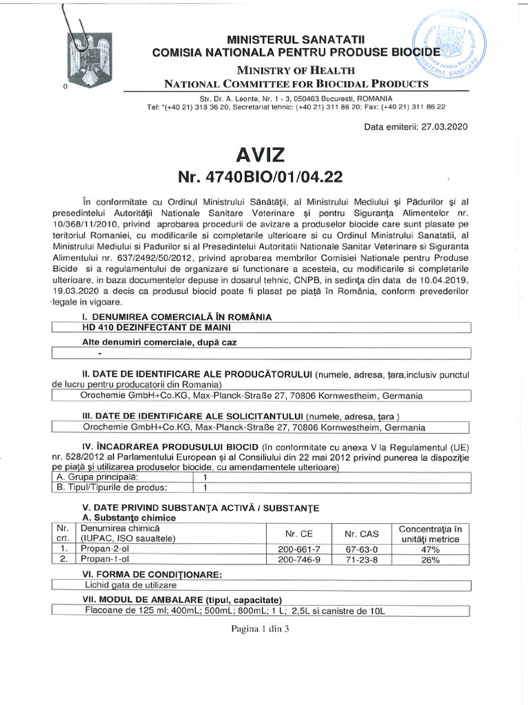 Aviz HD 410 DURR | PDF