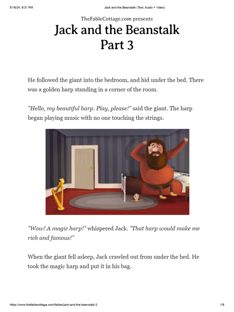 Jack and The Beanstalk (Text, Audio + Video) | PDF
