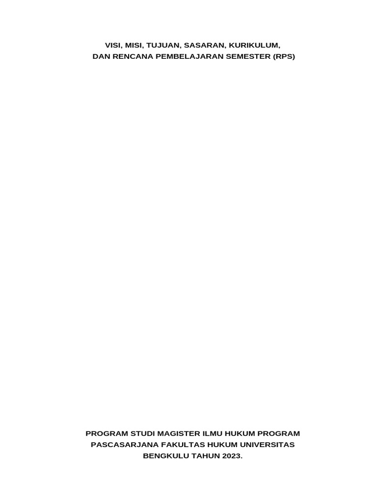 V, M, T, S Dan Rps SK Kurikulum 2023 (Rektor) | PDF