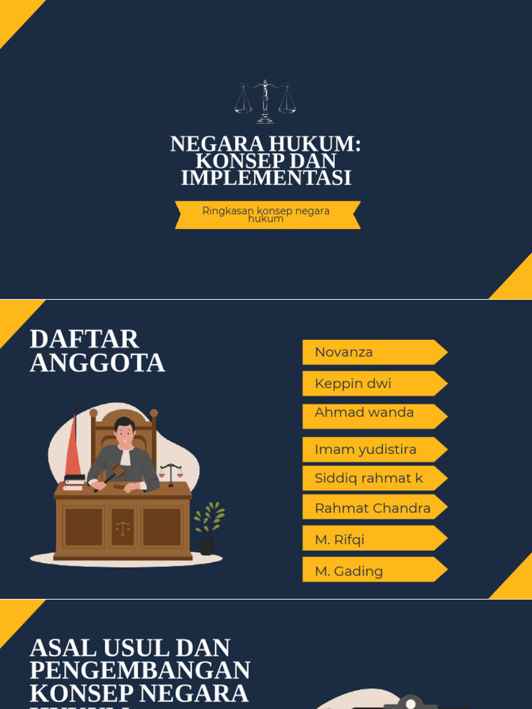 Biru Gelap Dan Kuning Illustrasi Hukum Presentasi Tugas Kelompok | PDF ...