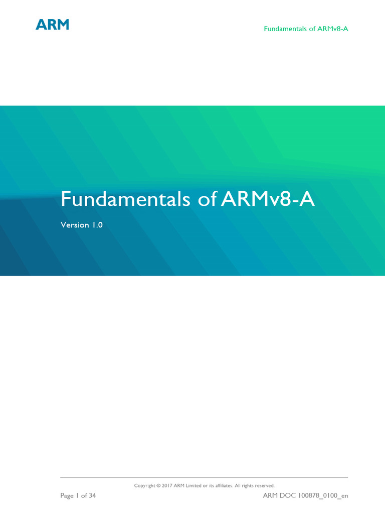 Fundamentals of Armv8 A 100878 0100 en | PDF