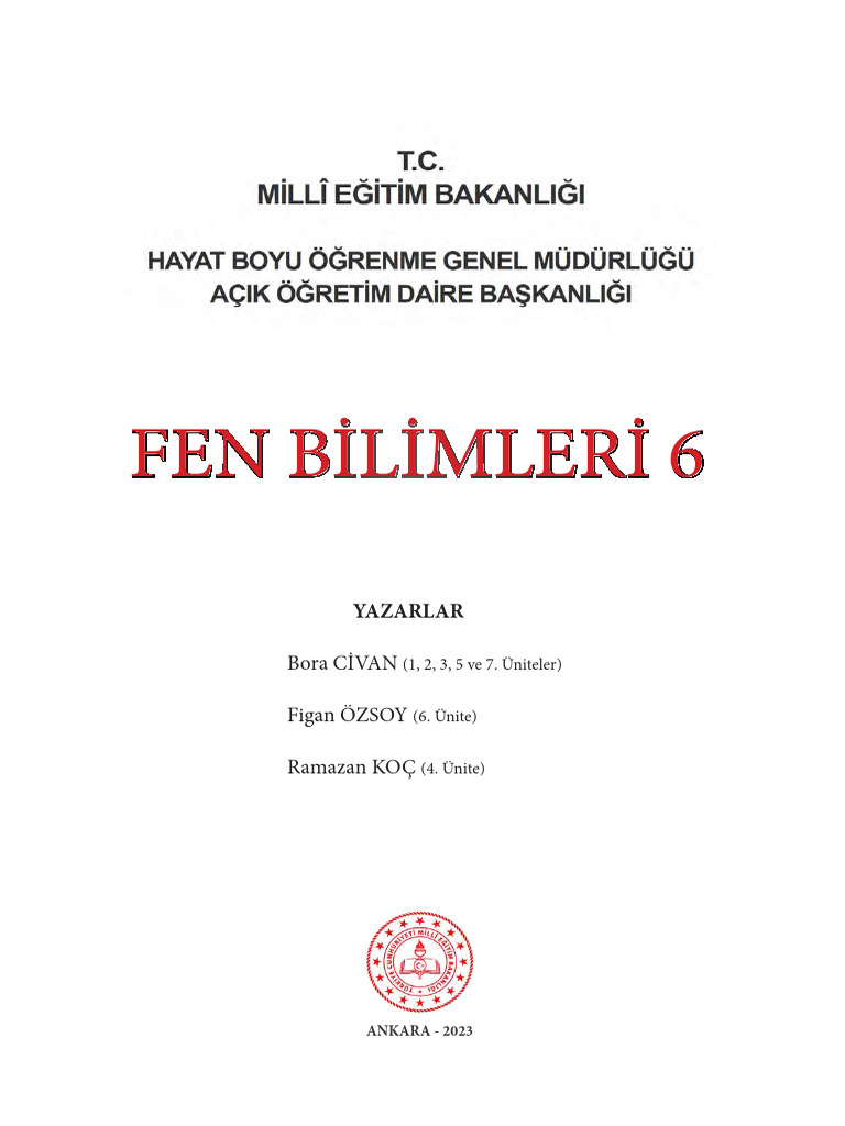 Fen Bilimleri 6 Ortaokul 2022 | PDF