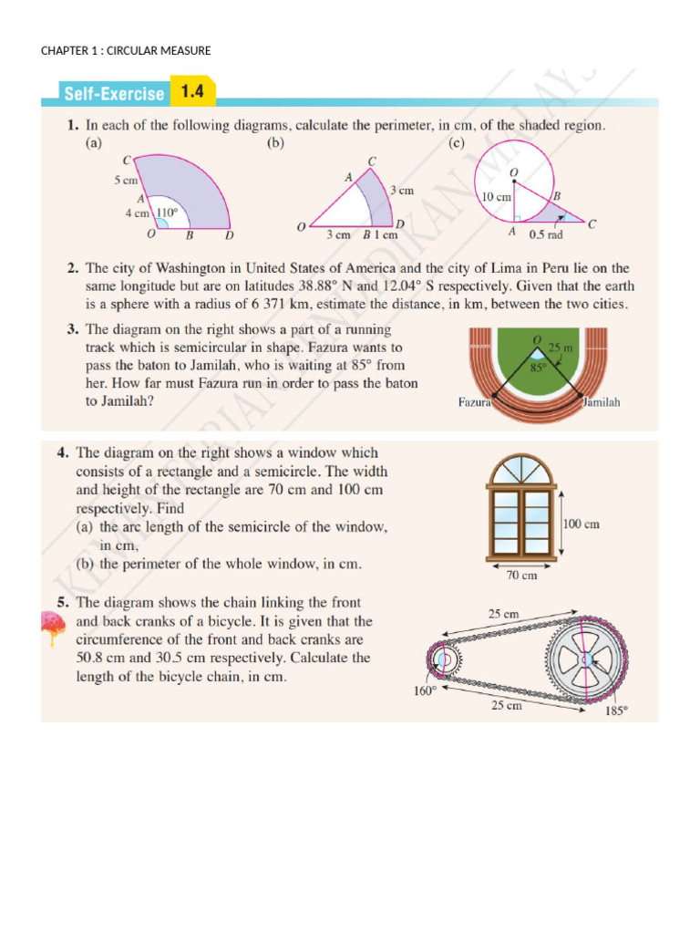 Homework Circular Measure | PDF