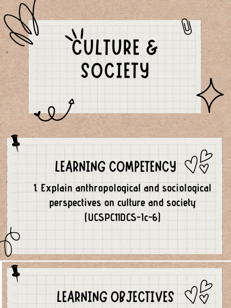 Culture and Society Lecture | PDF