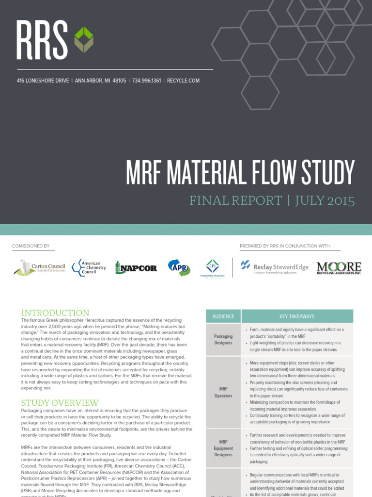 2015 MRF Material Flow Study | PDF