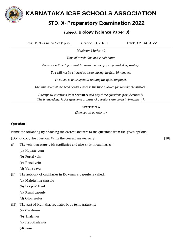 9.biology (Science Paper 3) QP | PDF