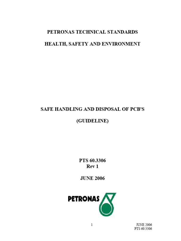 Petronas Technical Standards Health, Safety and Environment: 1 JUNE ...