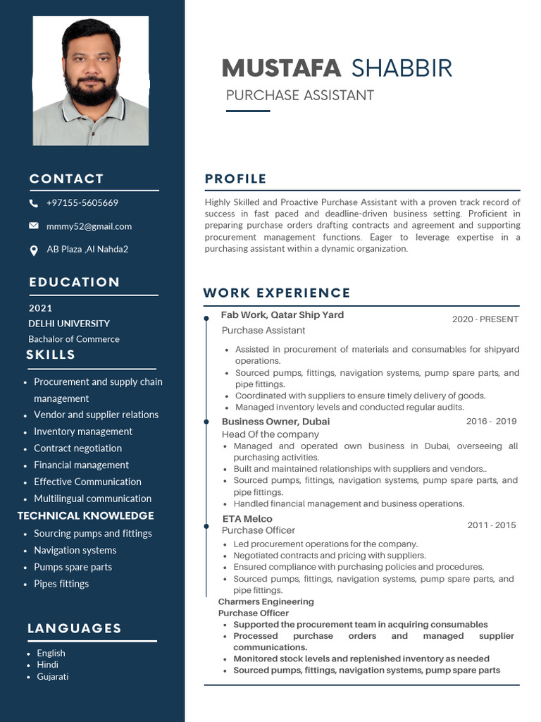 Blue Simple Professional CV Resume | PDF