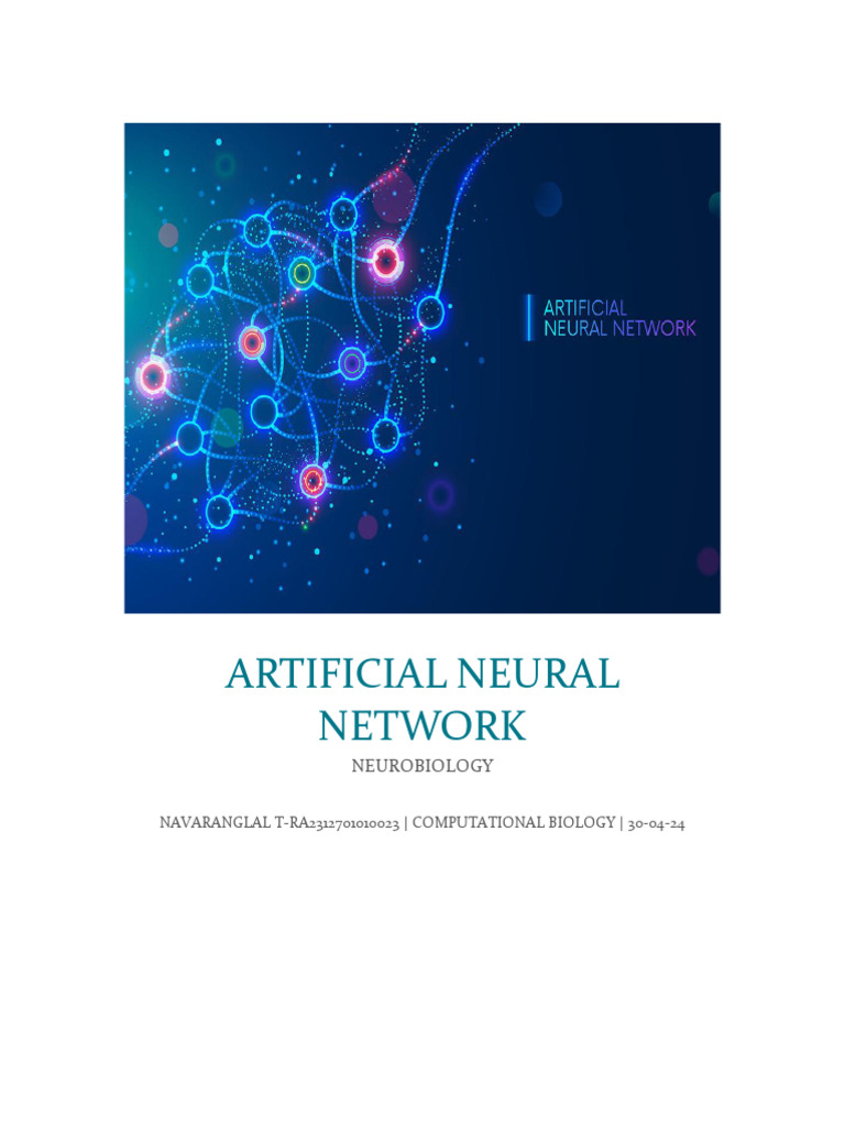 Artificial Neural Network: Neurobiology | PDF