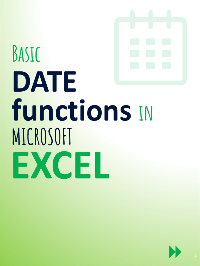 Excel Date Functions | PDF Excel Date Functions | PDF