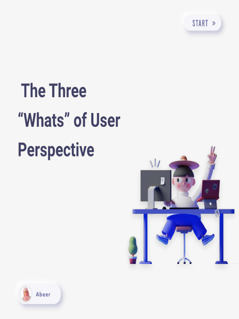 three whats of user perspective | PDF