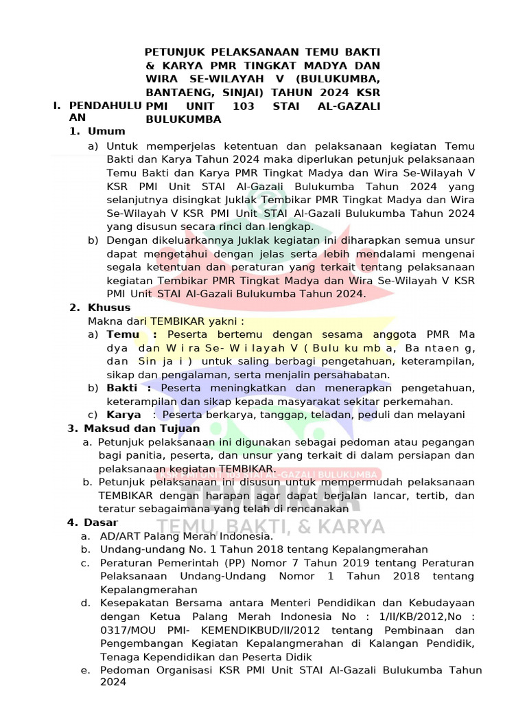 Juklak Tembikar 2024 | PDF