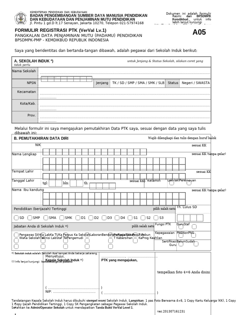 Formulir A05 1 | PDF