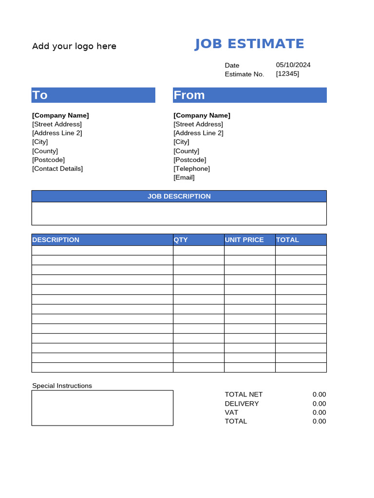 Job Estimate | PDF